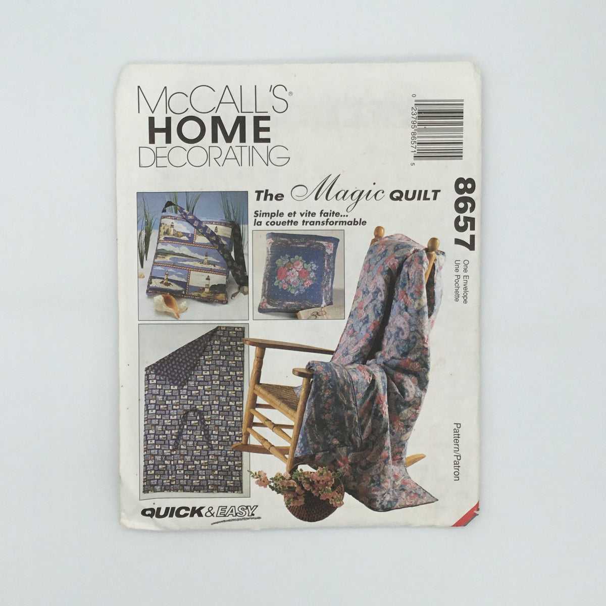 McCall's 8657 (1997) Magic Quilts Package - Vintage Uncut Quilt Patter ...
