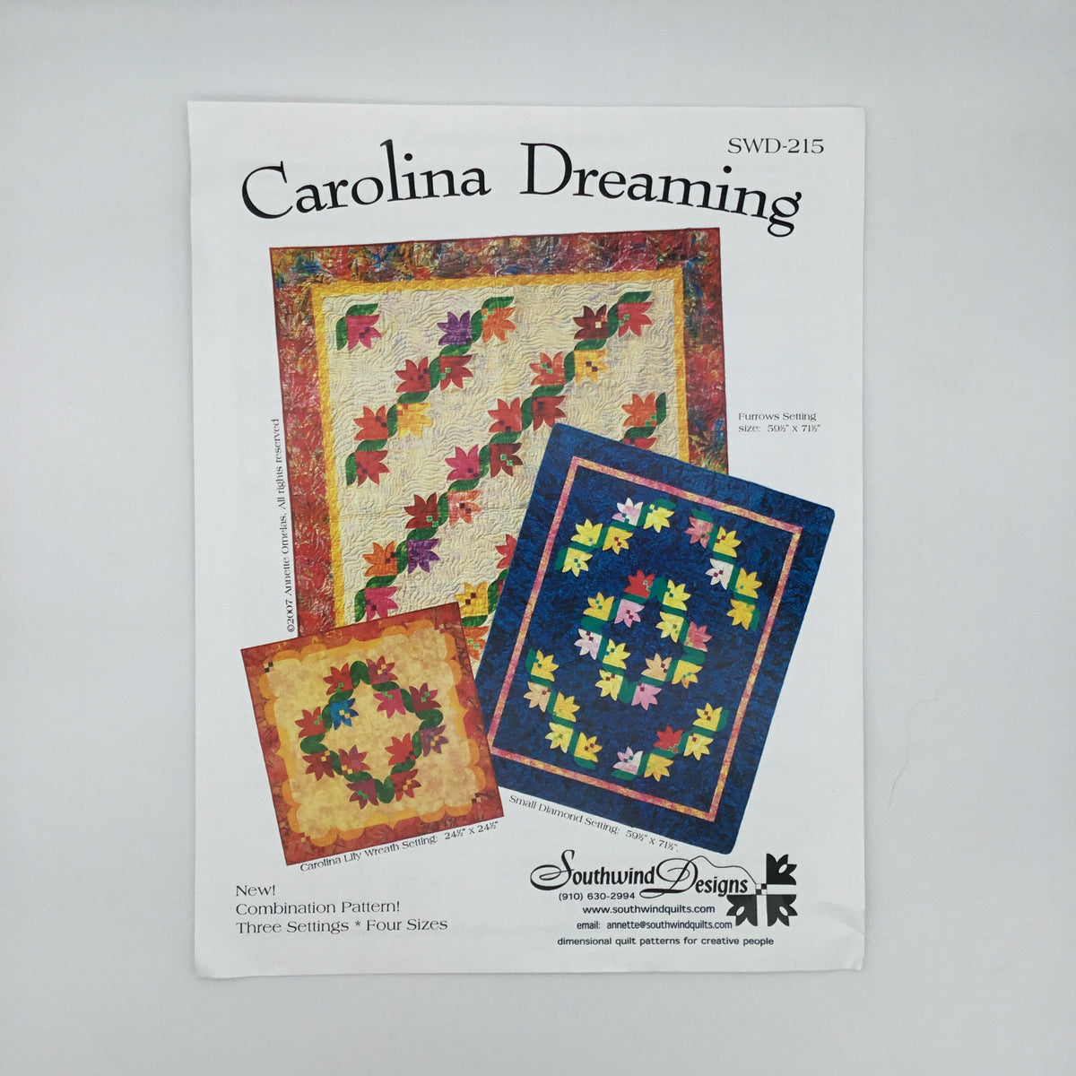 Carolina Dreaming - Southwind Designs - Uncut Quilt Pattern – PennsHollow